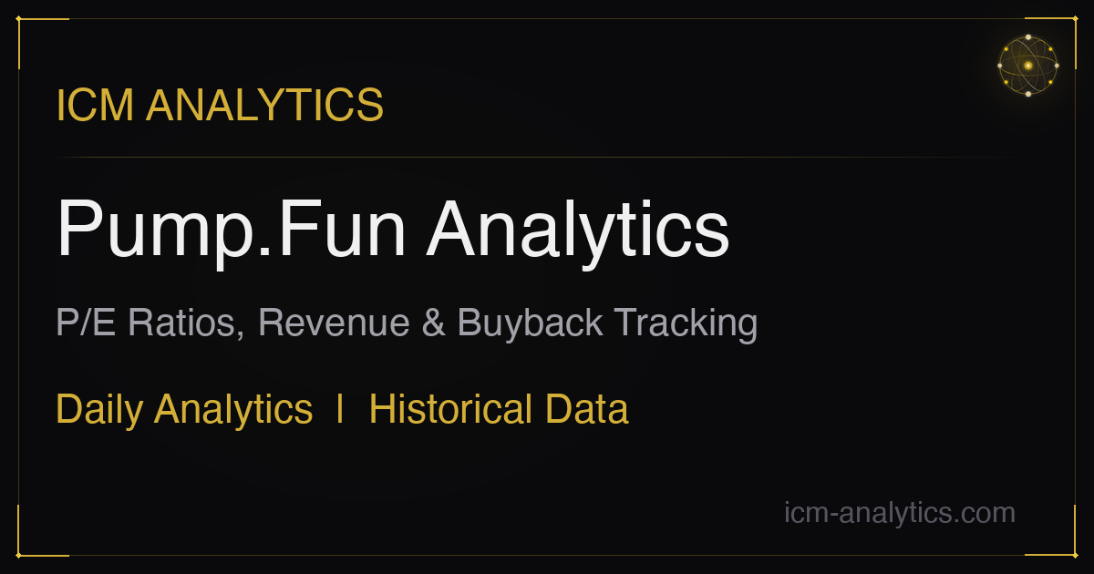 Pump.Fun - P/E Ratio & Revenue | ICM Analytics